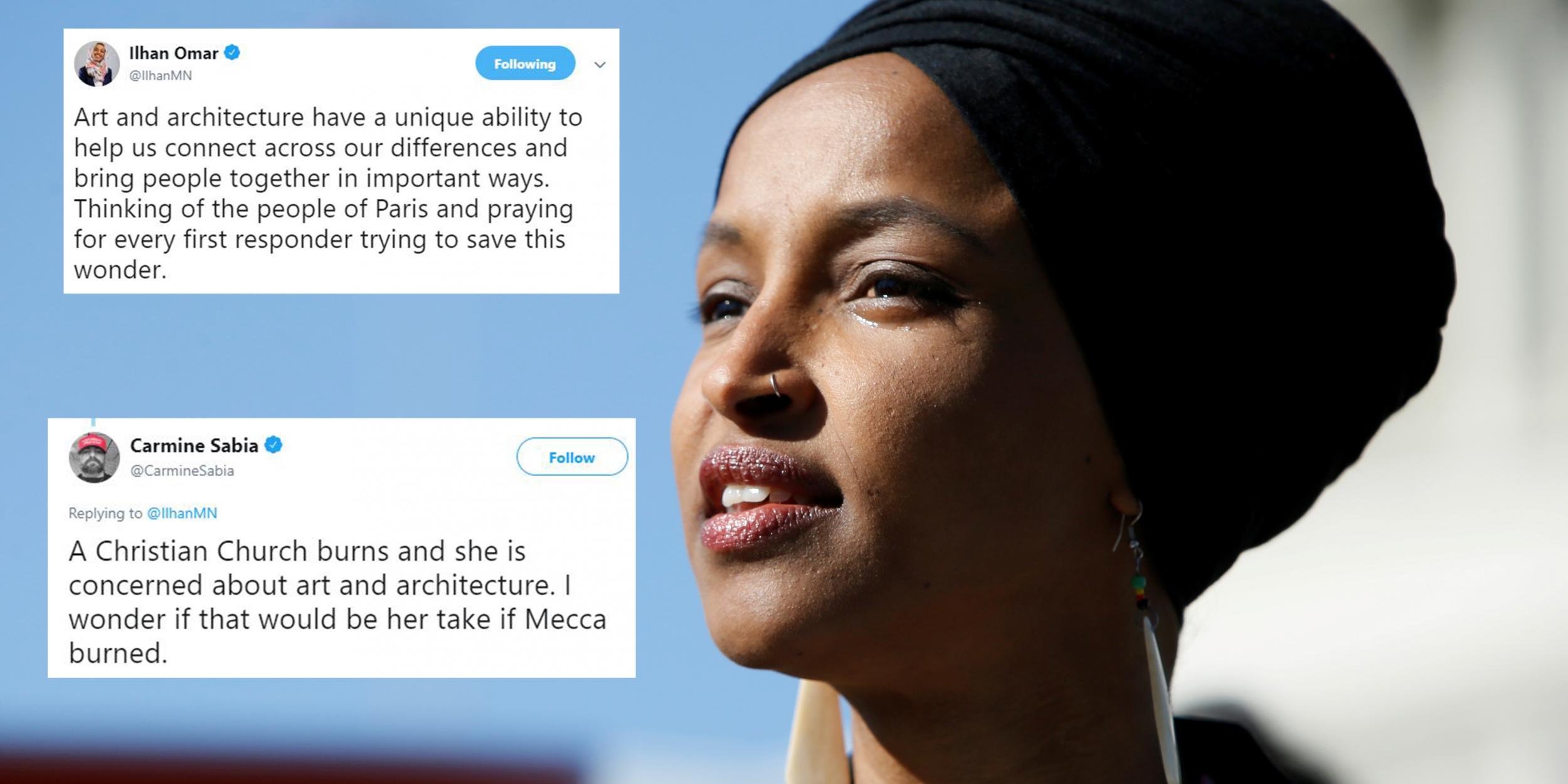 Ilhan Omar: Muslim congresswoman abused for Notre Dame tribute on ...
