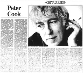 A Life in Focus: Peter Cook, giant of British comedy who inspired ...