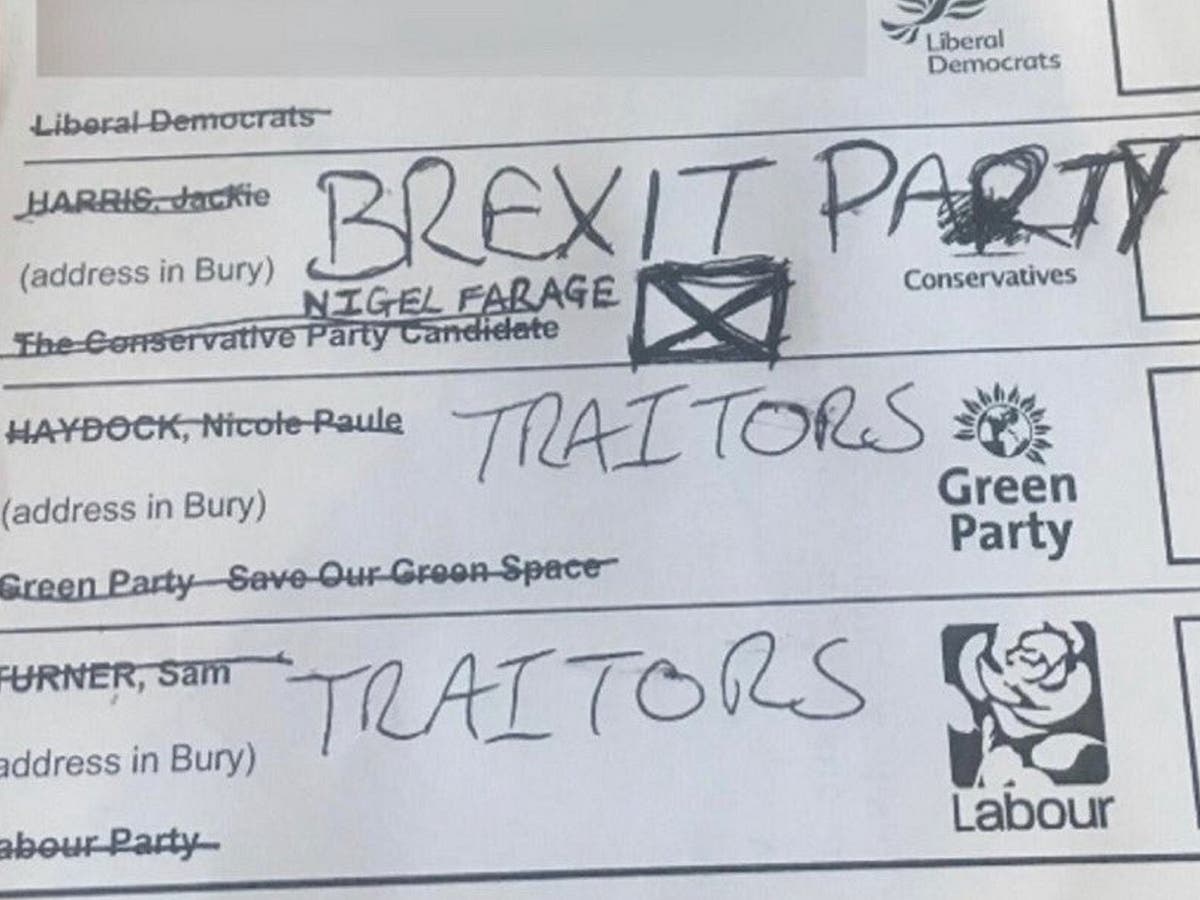 Local elections results: Ballots spoiled by voters furious about Brexit ...