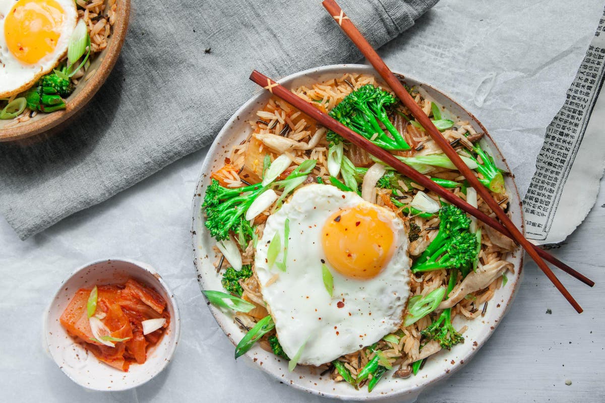 How to make wok fried tenderstem broccoli kimchi bokumbap | The ...