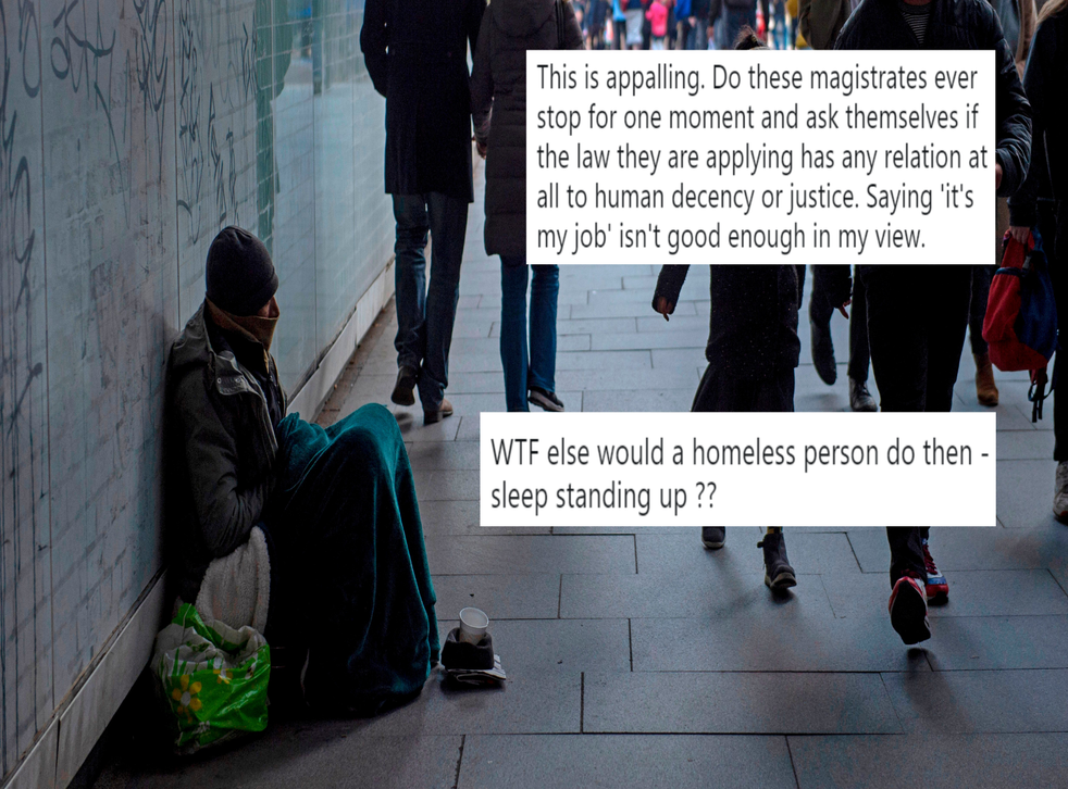 Homeless man sentenced to 20 weeks in jail for sitting on ground ...