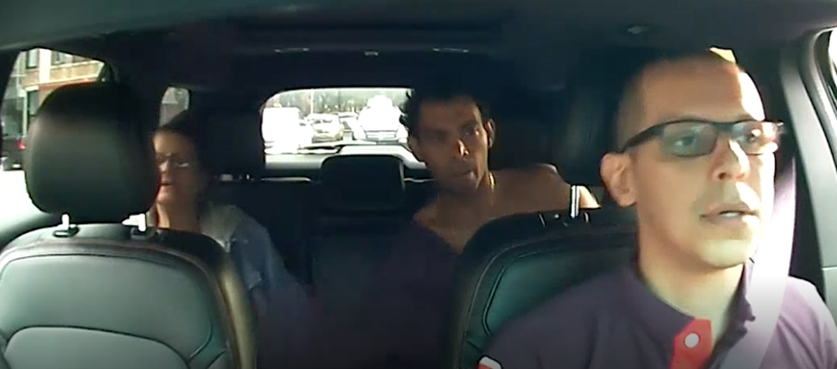 Shirtless Lyft passenger filmed attacking driver after demanding they ...