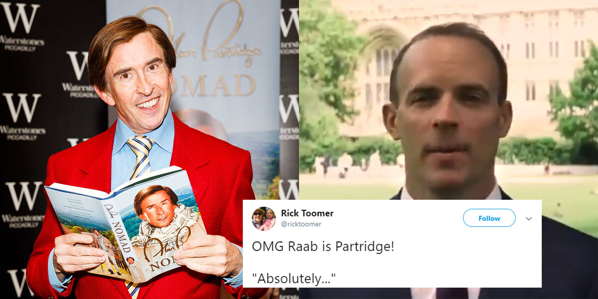 Dominic Raab compared to Alan Partridge after releasing Tory leadership ...