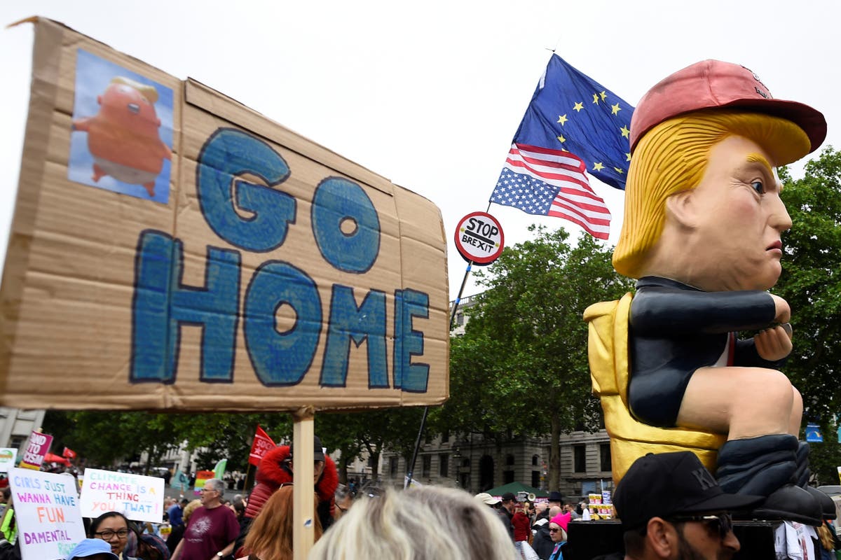 Trump UK visit: Funniest and most inventive placards at anti-Trump ...