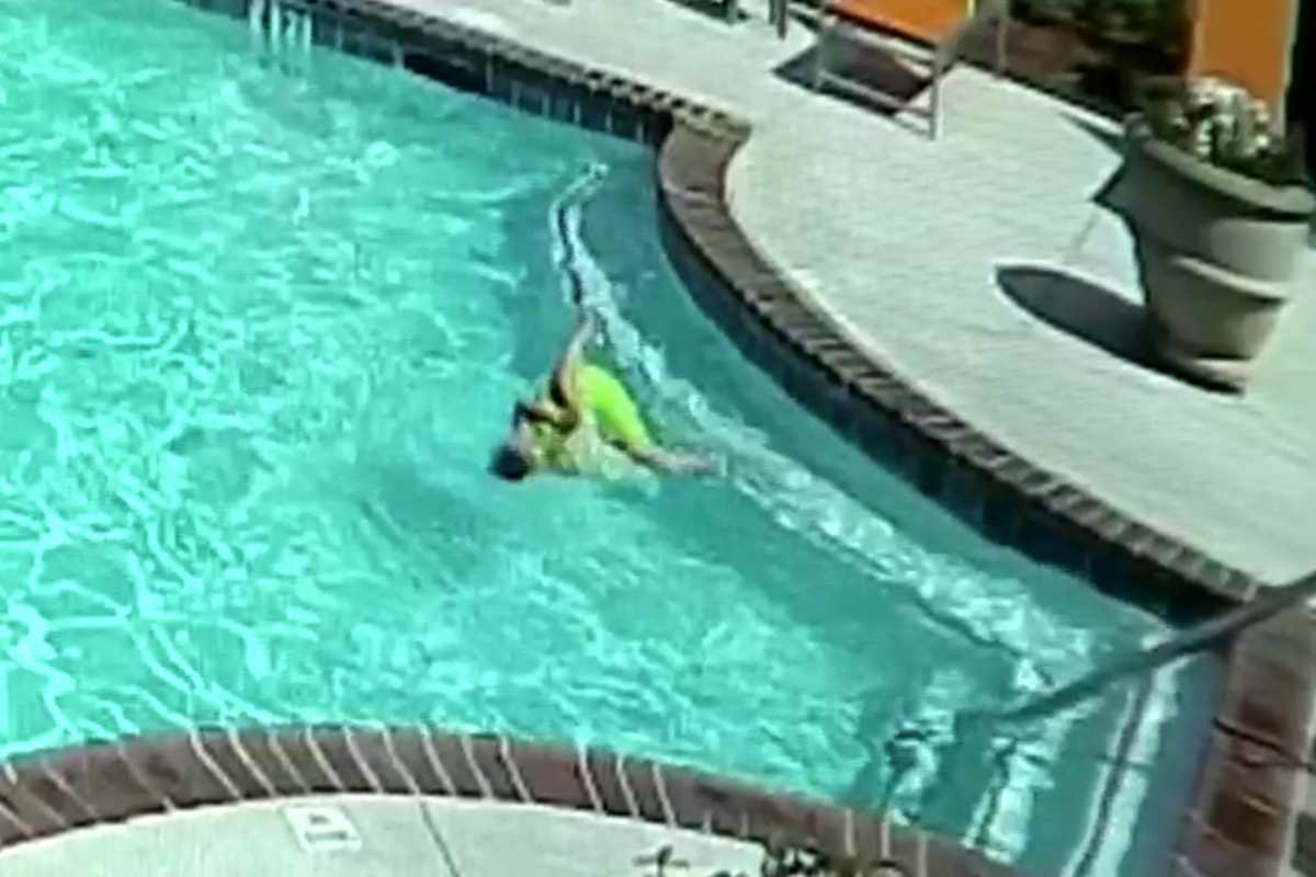 Three-year-old rescued by sister after pool float causes her to nearly ...