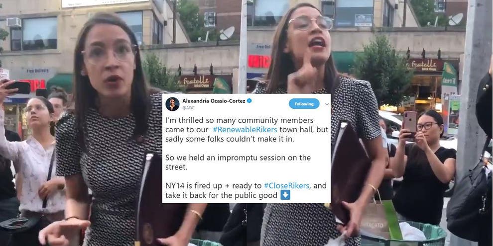 AOC: Democrat congresswoman gives impromptu speech about renewables in ...