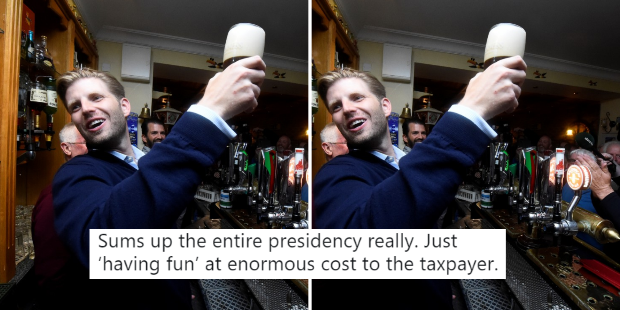 Trump Ireland visit: President’s son ‘just trying to have a good time ...