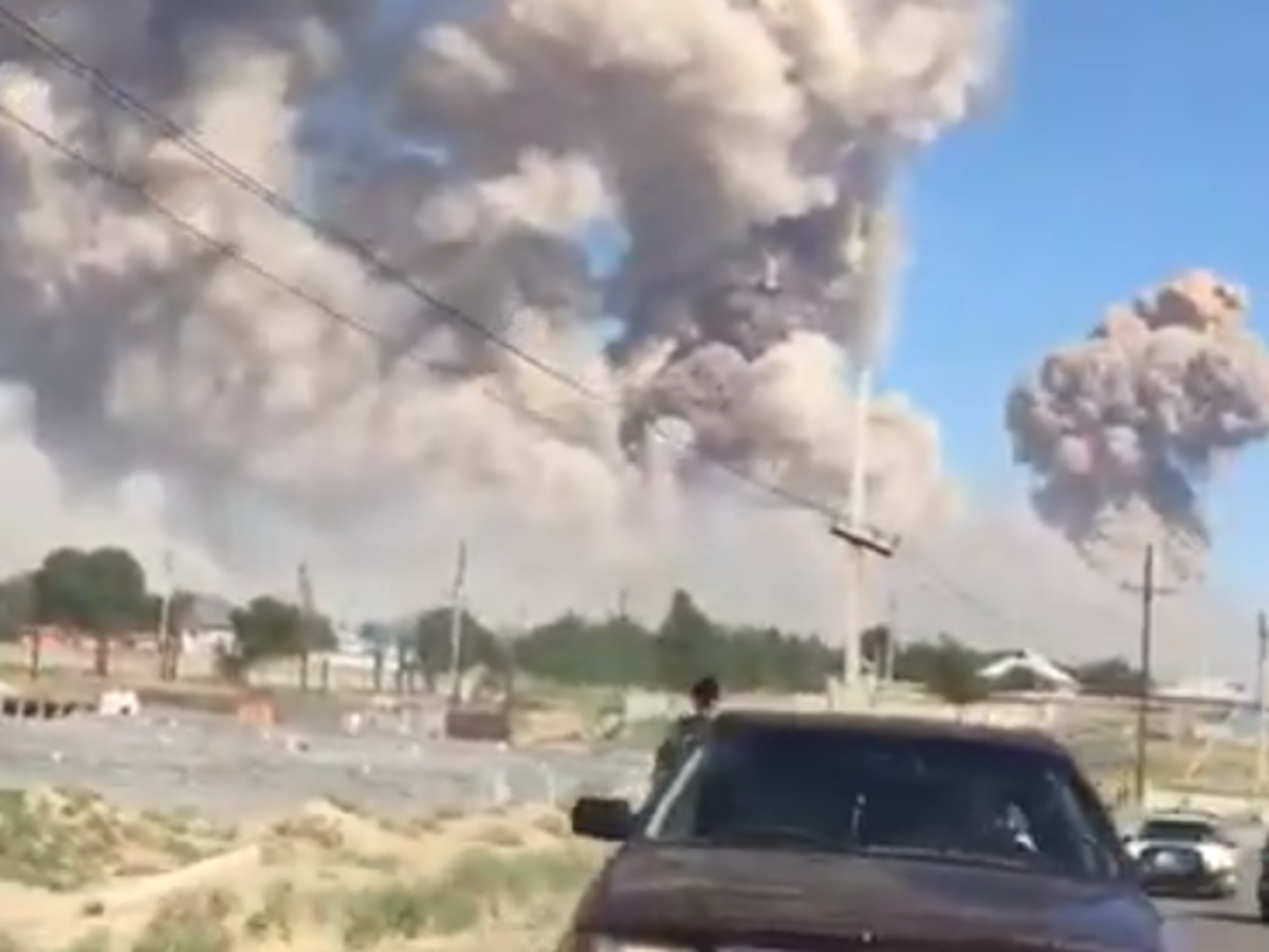 Blast at weapons depot triggers evacuation of 44,000 amid fears ...