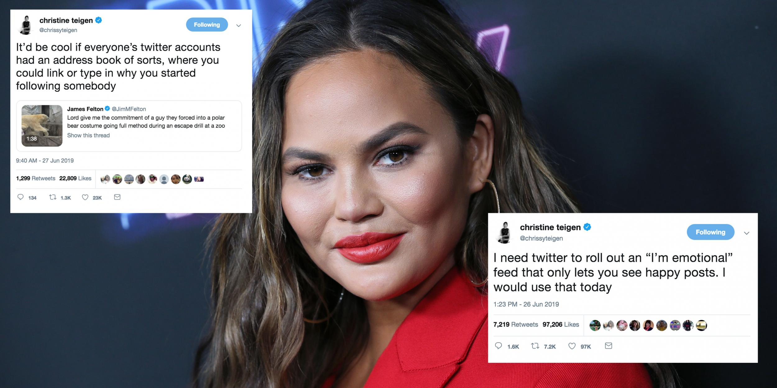 Chrissy Teigen suggests brilliant ideas to Twitter | indy100 | indy100