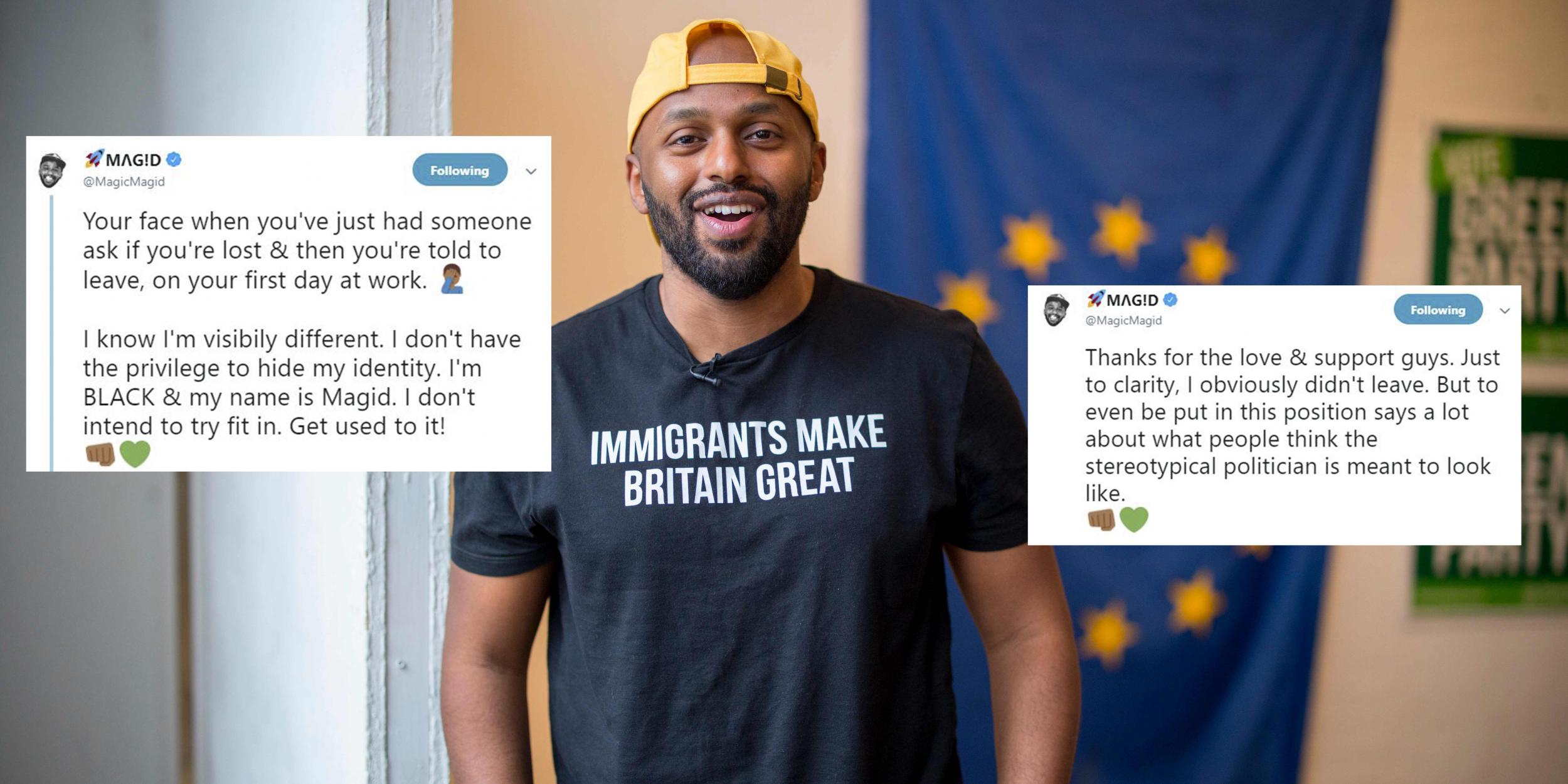 Green Party MEP Magid Magid says he was asked to leave European ...