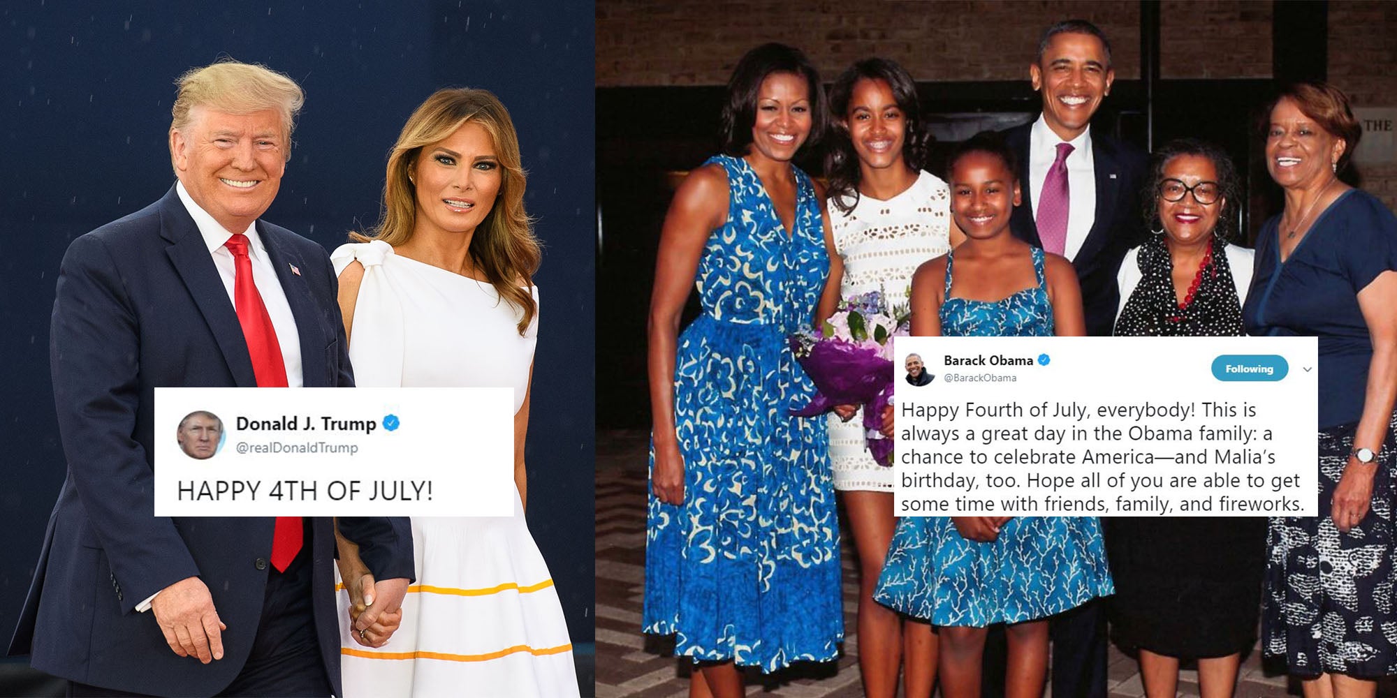 4th of July: Trump and Obama tweet very different messages about the US ...