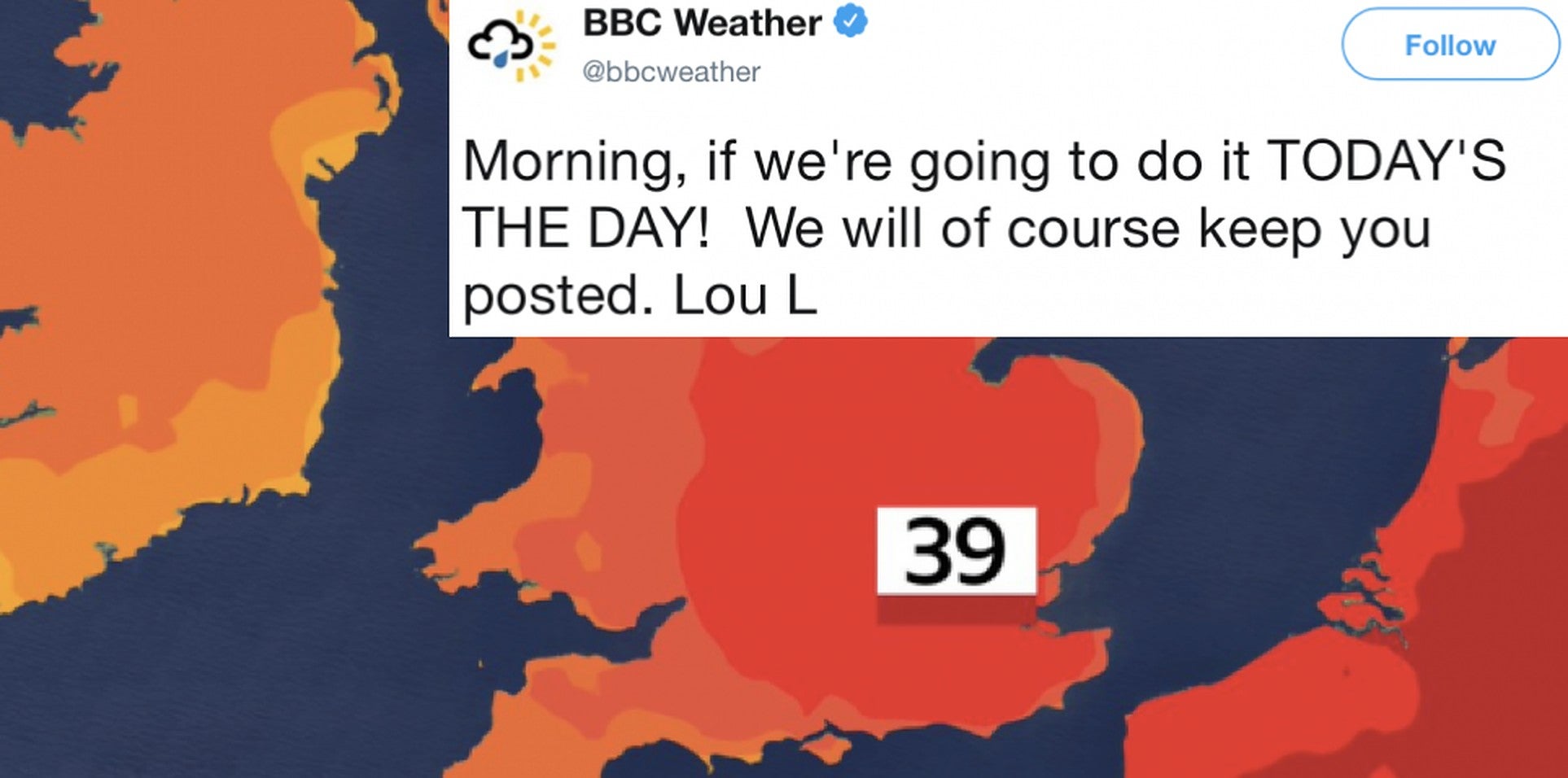 UK weather: BBC criticised over Twitter posts about heatwave | indy100 ...