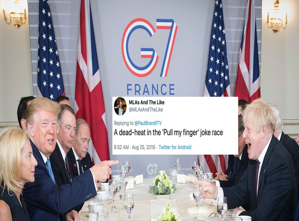 G7 Summit: This photo of Trump and Johnson at the G7 summit has become ...