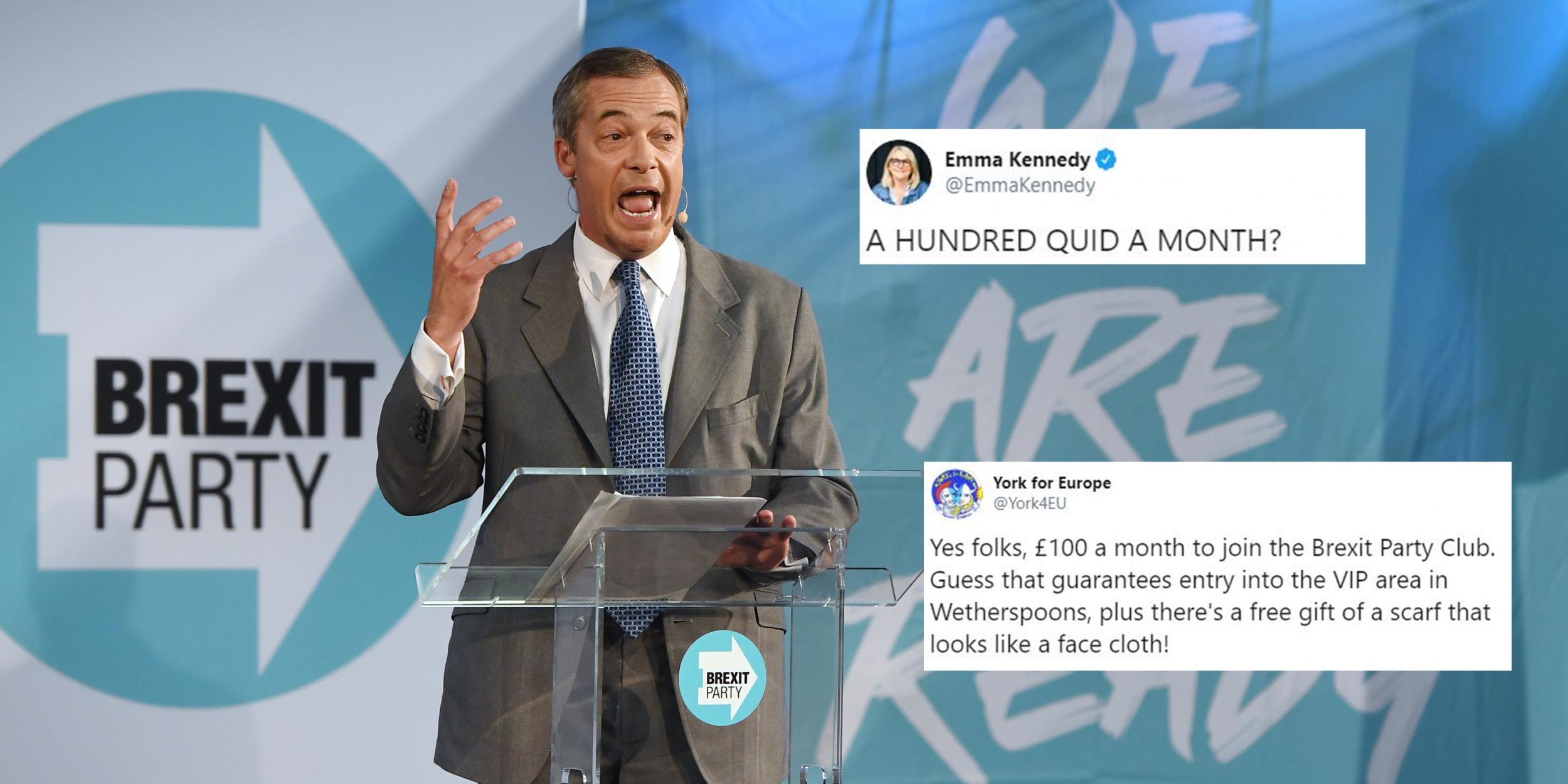Brexit Party launches £100-a-month club for members | indy100 | indy100