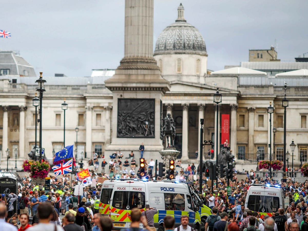 Brexit: Thousands march across UK in ‘Stop the coup’ protests against ...
