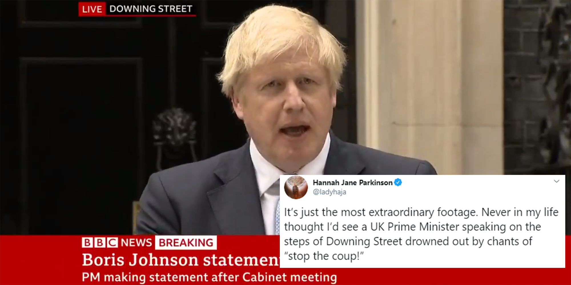 Boris Johnson speech interrupted by Brexit protesters shouting 'stop ...