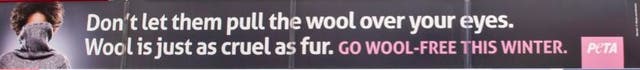 PETA advert banned for claiming ‘wool is just as cruel as fur’ | The ...