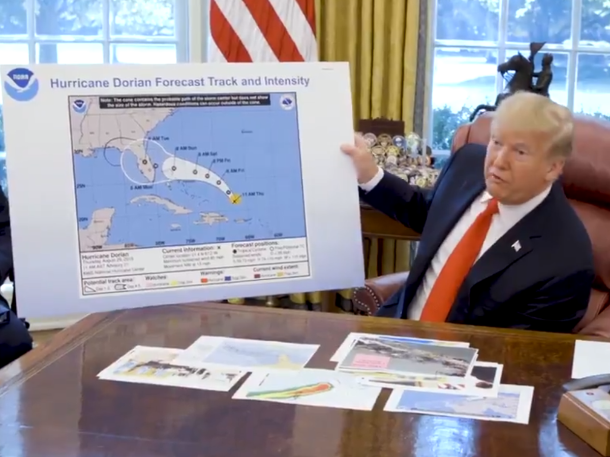 Trump forced to deny personally doctoring hurricane map after sharpie ...