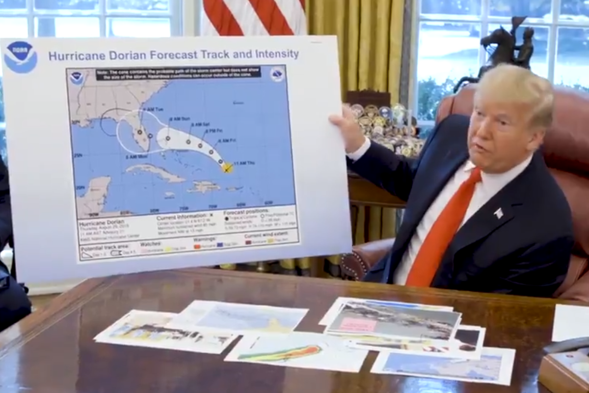 Trump forced to deny personally doctoring hurricane map after sharpie ...