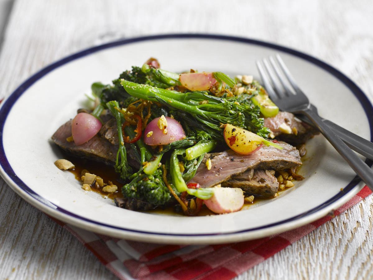 How to make rare rump steak with radish, Asian greens, chilli, soy and ...