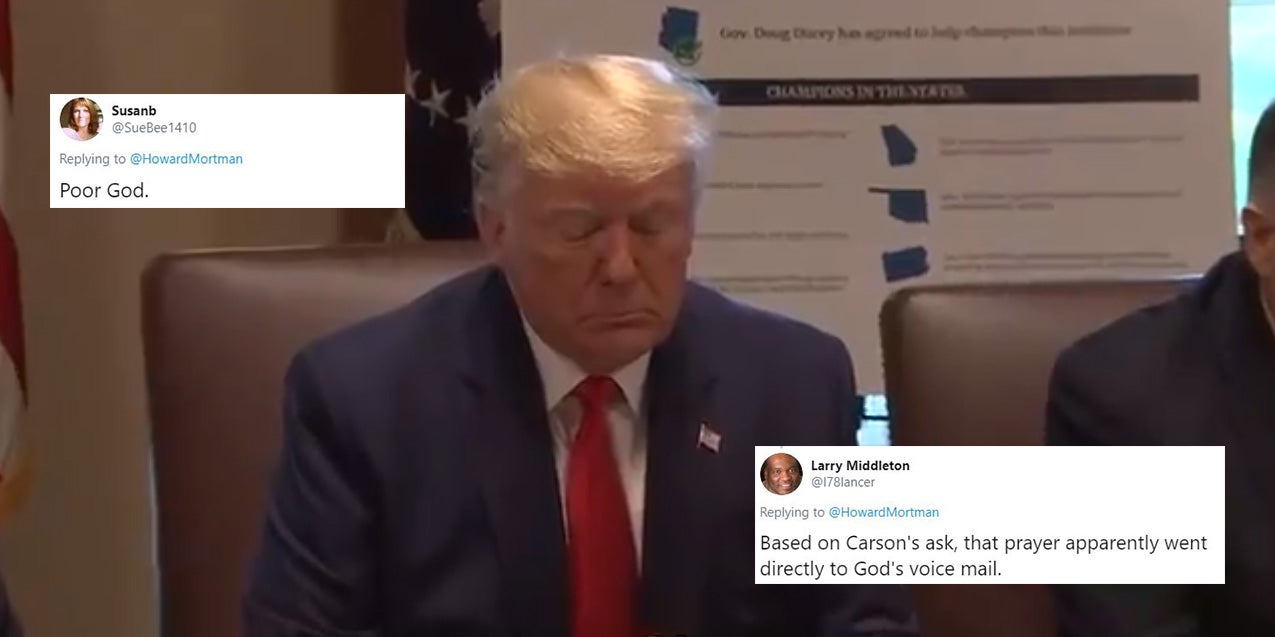 This clip of Trump's team thanking God for the president is disturbing ...