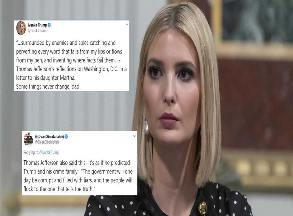 Ivanka Trump tweets Jefferson quote to defend her dad | indy100 | indy100