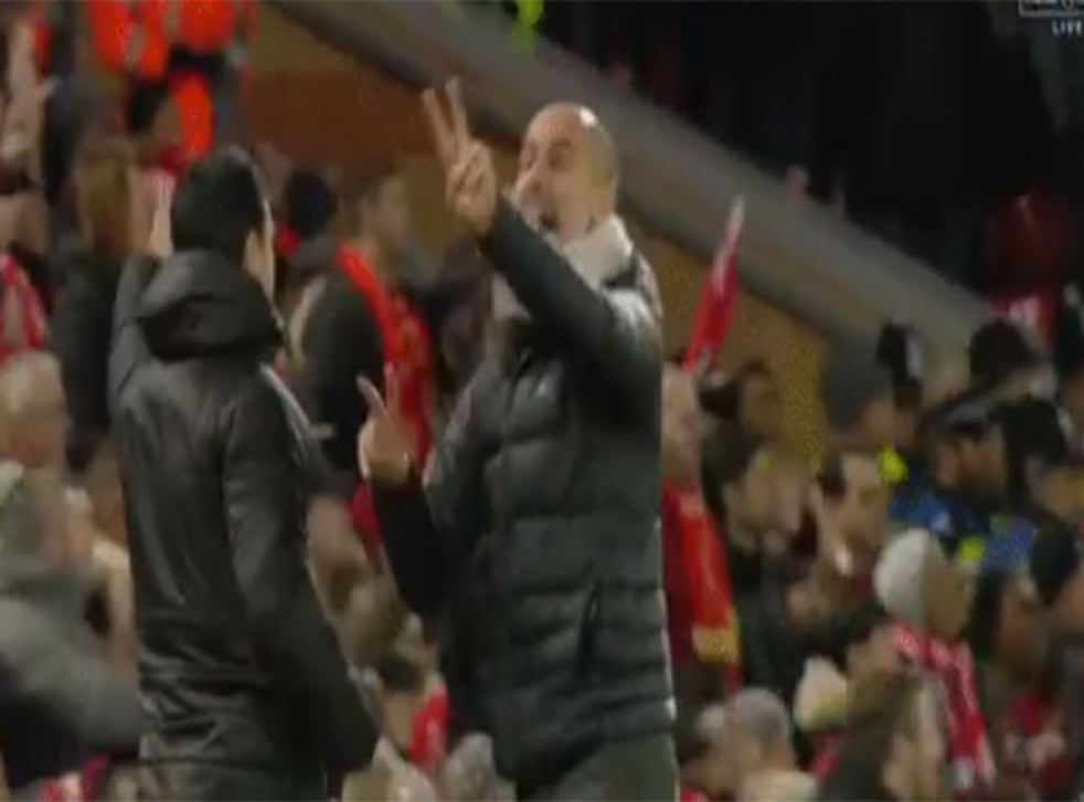 Pep Guardiola's reaction to Man City's loss to Liverpool becomes a meme ...