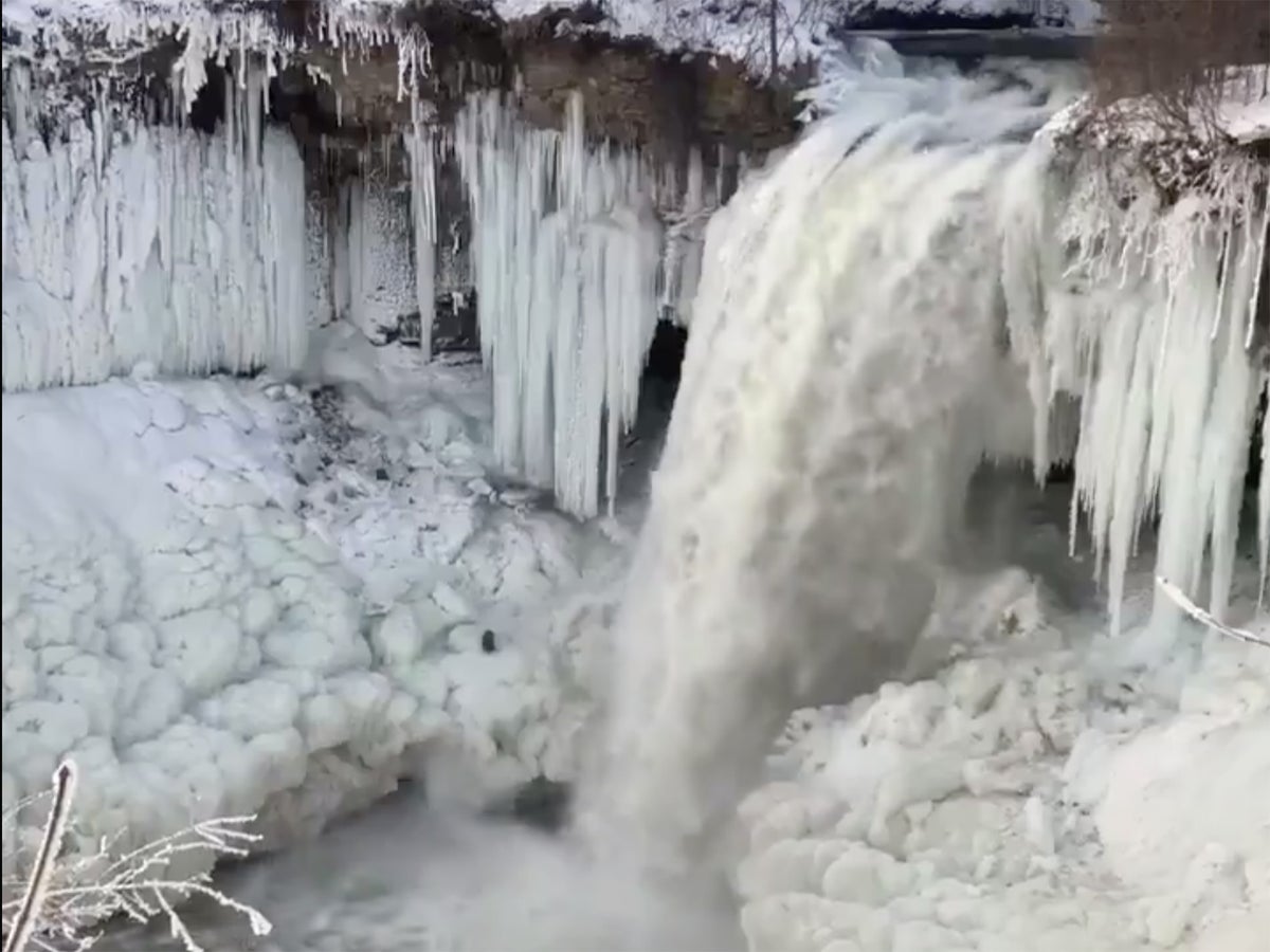 icy waterfall