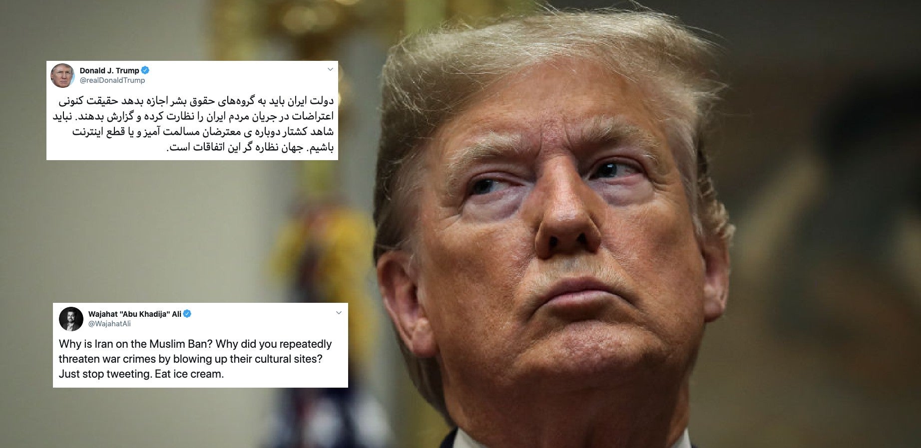 Iran news: Trump uses Farsi language to tweet his support for Iranian ...