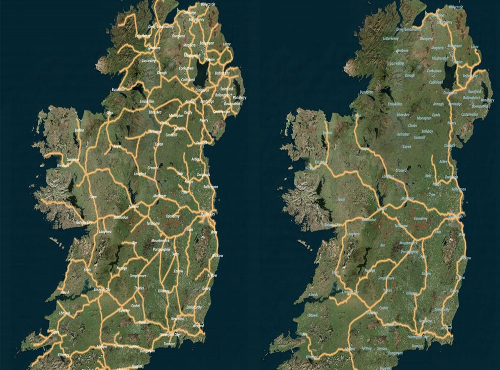 Viral map shows Ireland's train network is now worse than it was 100 ...
