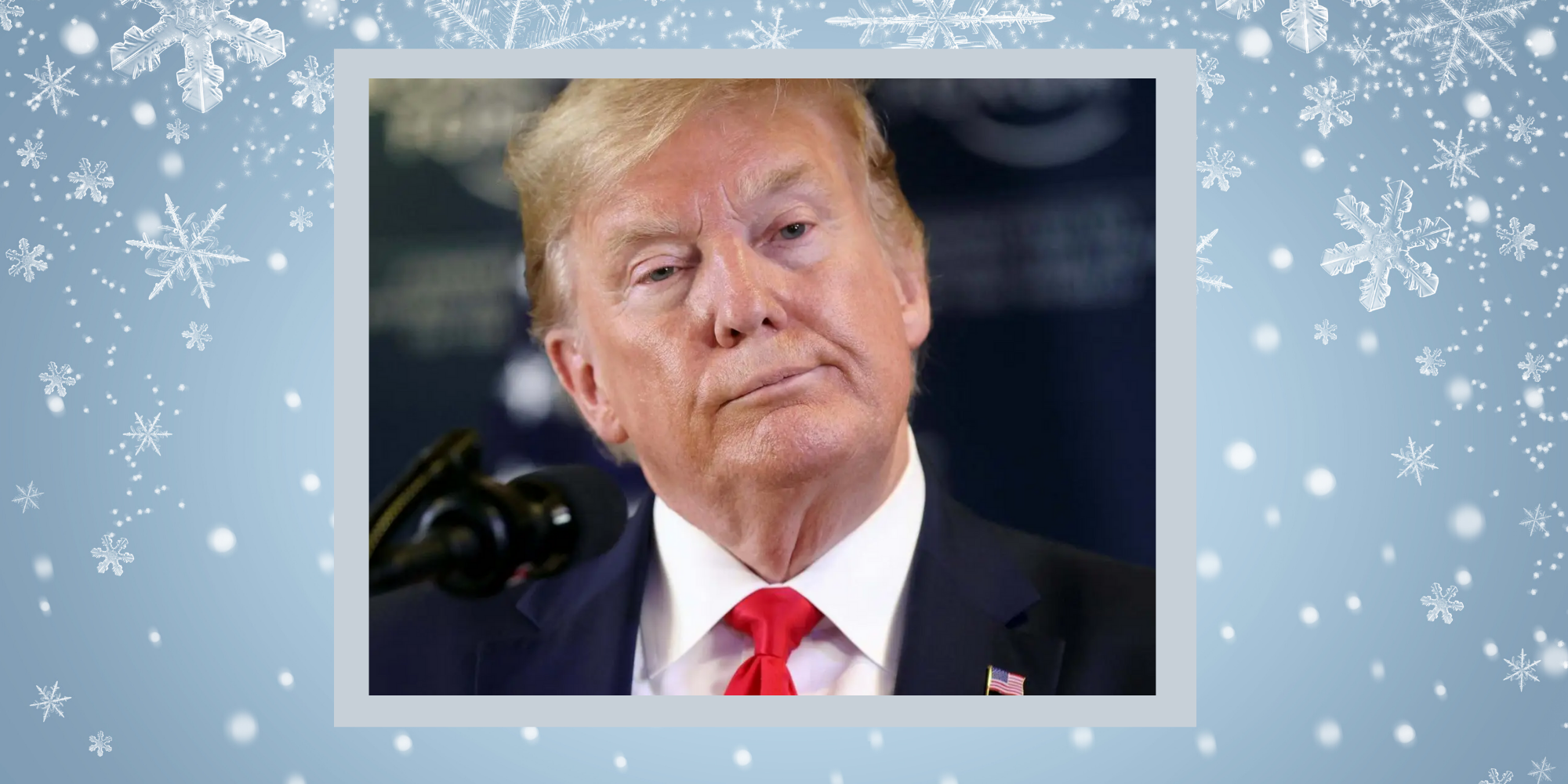 Trump mocked over Twitter photo saying he should 'push snowflakes aside ...