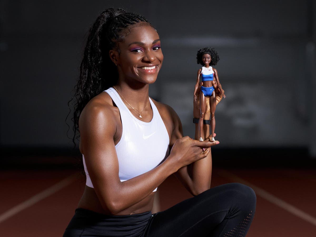 World champion sprinter Dina Asher-Smith turned into Barbie doll to ...