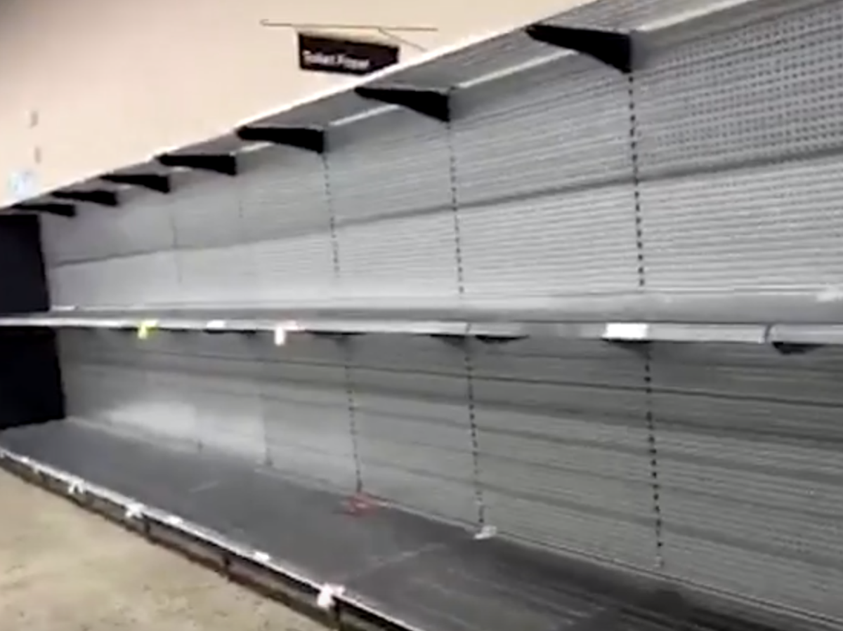 Coronavirus: Supermarket shelves left empty after panic buying in ...