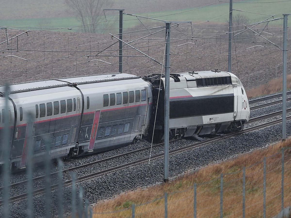 Twenty injured after high-speed train derails in France | The ...