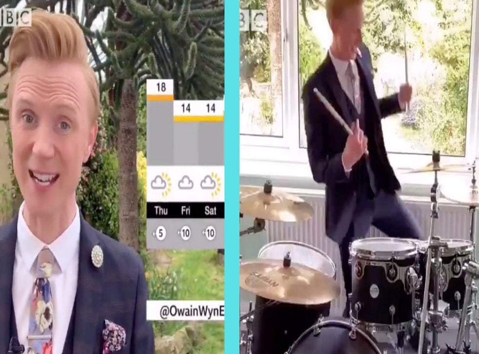 Welsh TV weatherman Owain Wyn Evans recreates BBC News theme tune on a ...