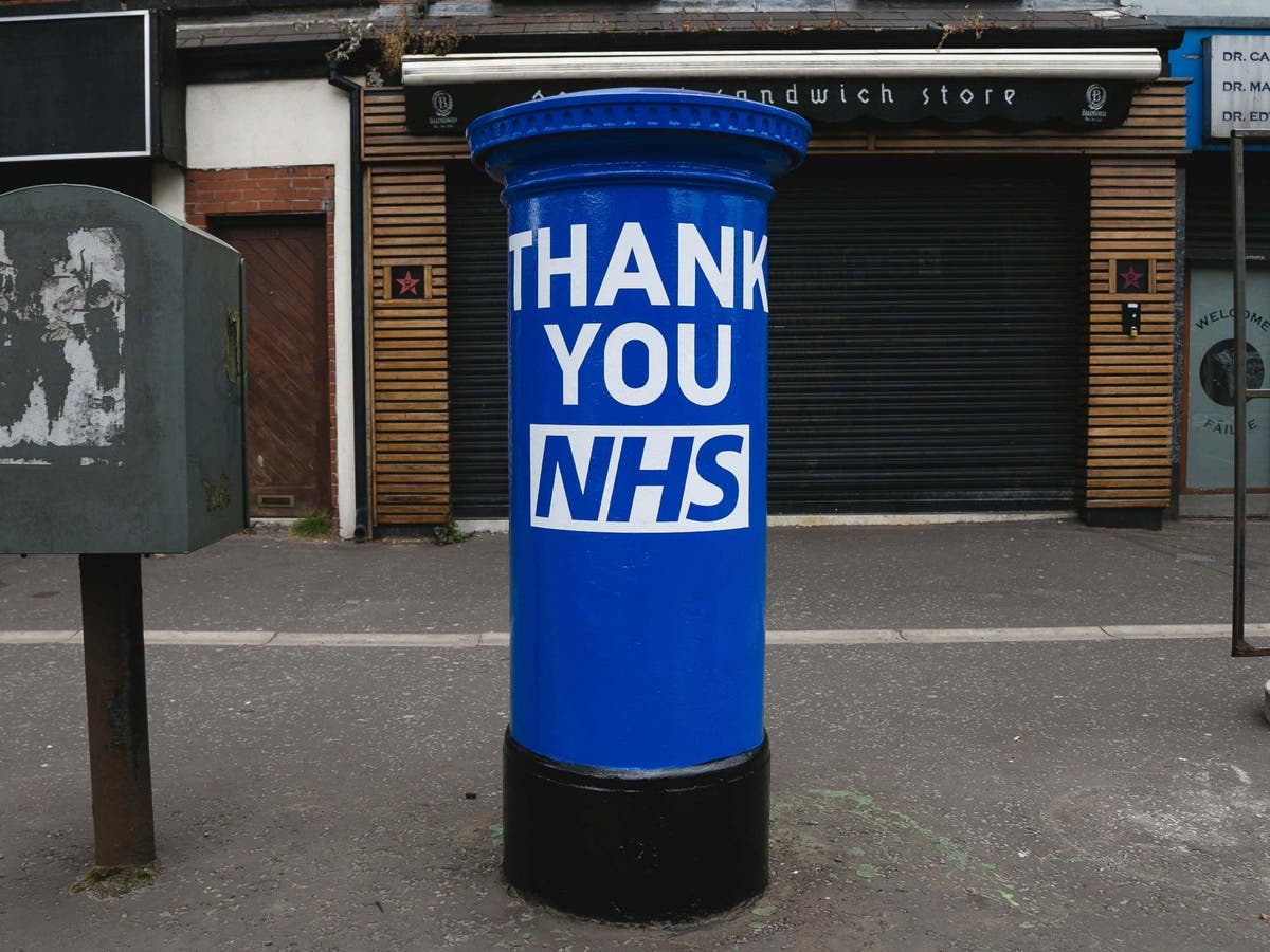 Postboxes painted blue to thank NHS workers on front lines of ...