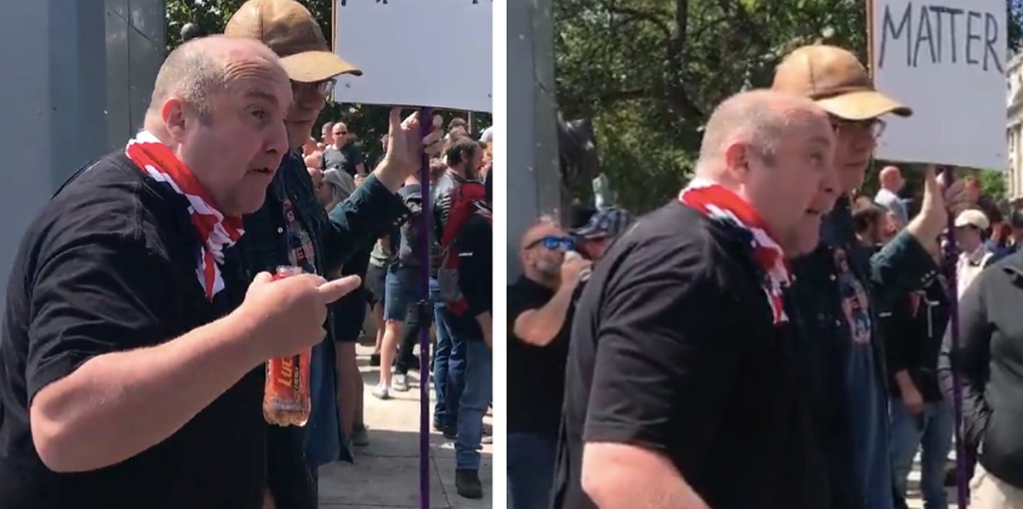 Far-right protests: Man filmed claiming Winston Chuchill 'killed Hitler ...