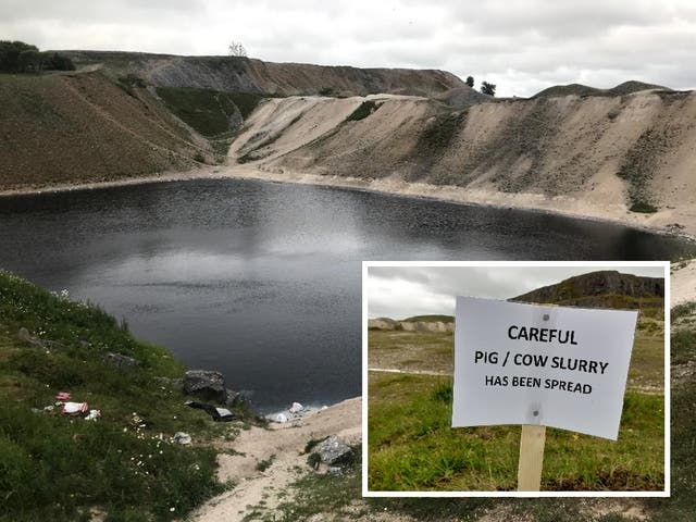 ‘The Poo Lagoon’: Farmers dump slurry at quarry-turned-tourist ...