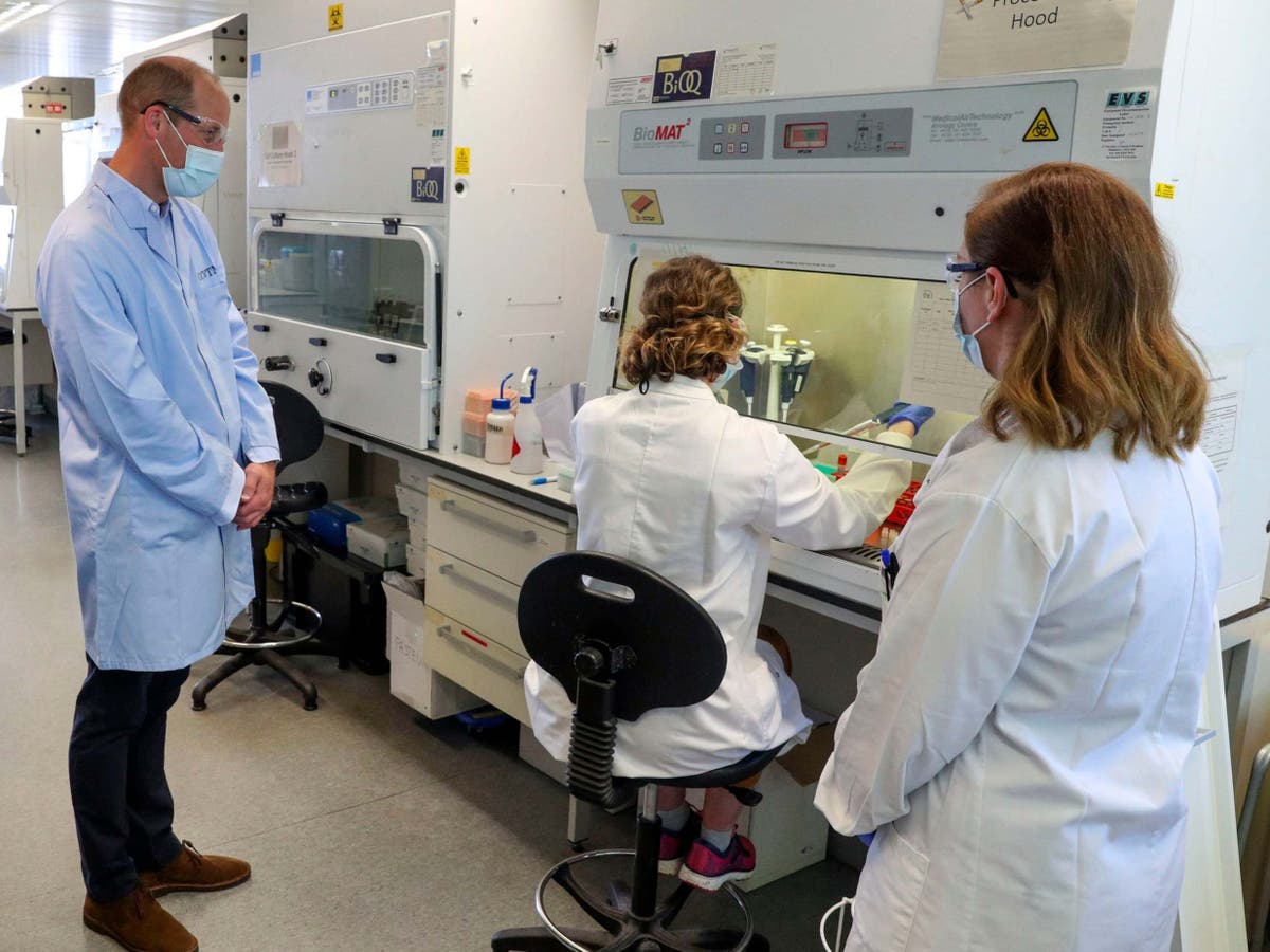 Prince William wears mask to visit Oxford team working on coronavirus ...