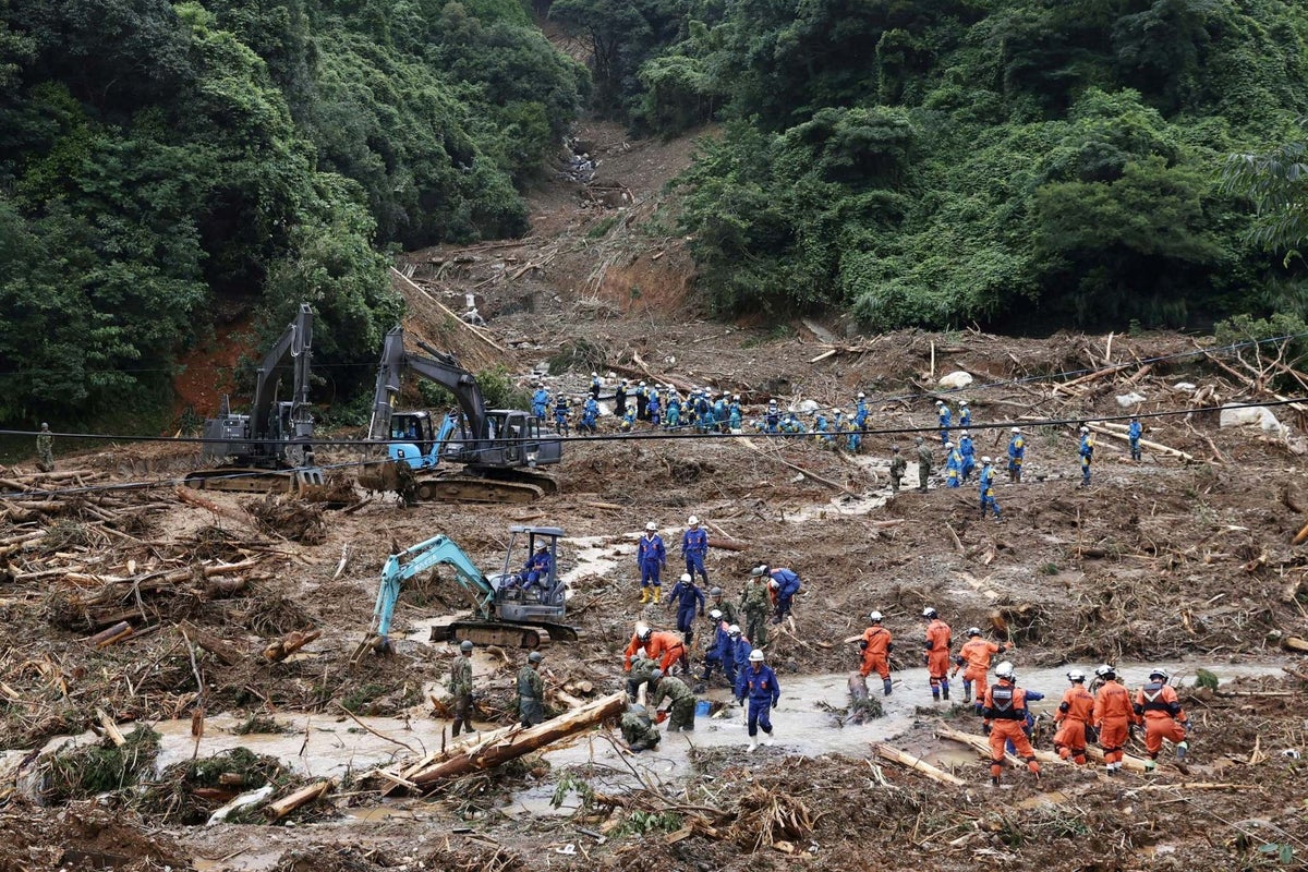 Japan floods: Nearly 40 feared dead amid mudslides and torrential rain ...