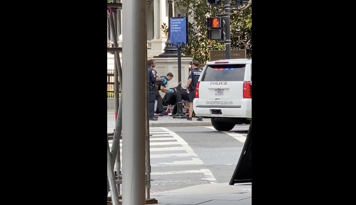 White House shooting: Video shows emergency responders treating person ...