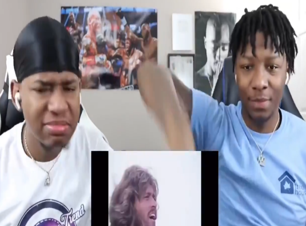 Bee Gees react to seeing twins hear Stayin Alive for first time ... Bee Gees react to seeing twins hear Stayin Alive for first time ...