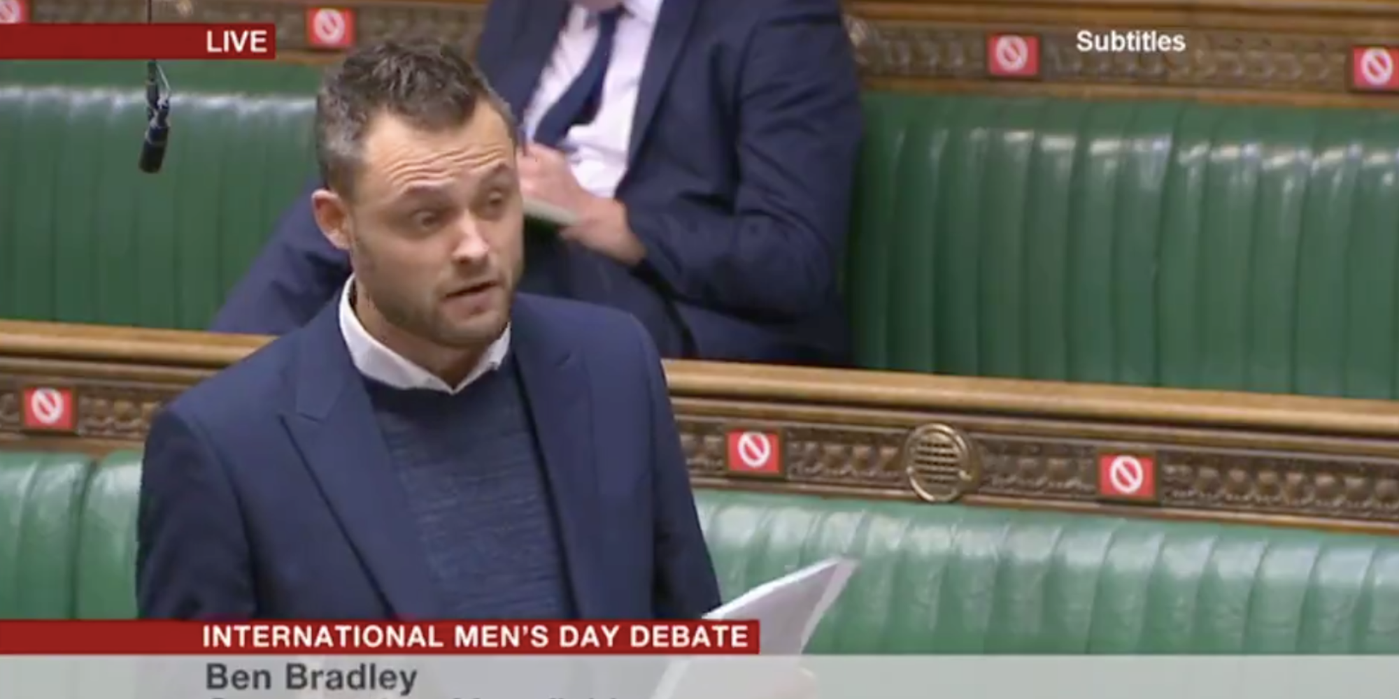 Ben Bradley: Tory MP asks why there is no 'minister for men' on International Men's Day ...